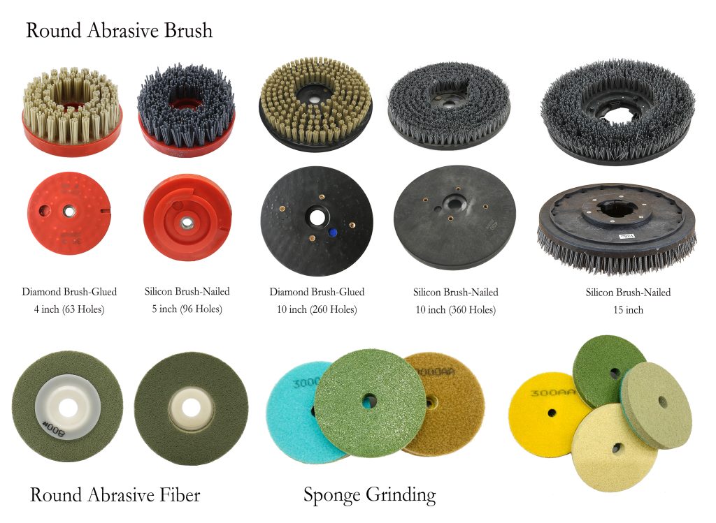 12 inch Silicon round abrasive brush 300mm diameter for polishing ...